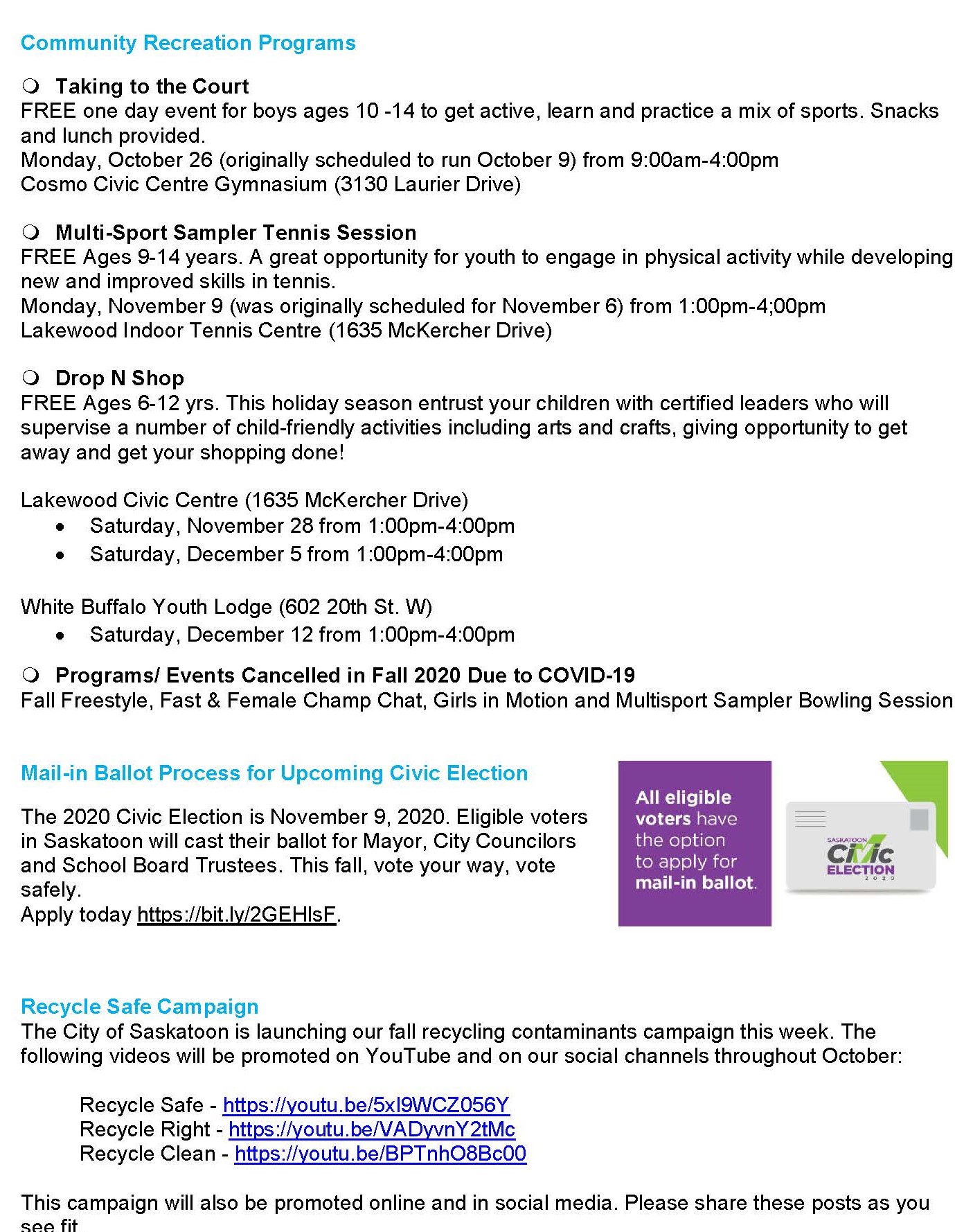 City News – City Park Community Association